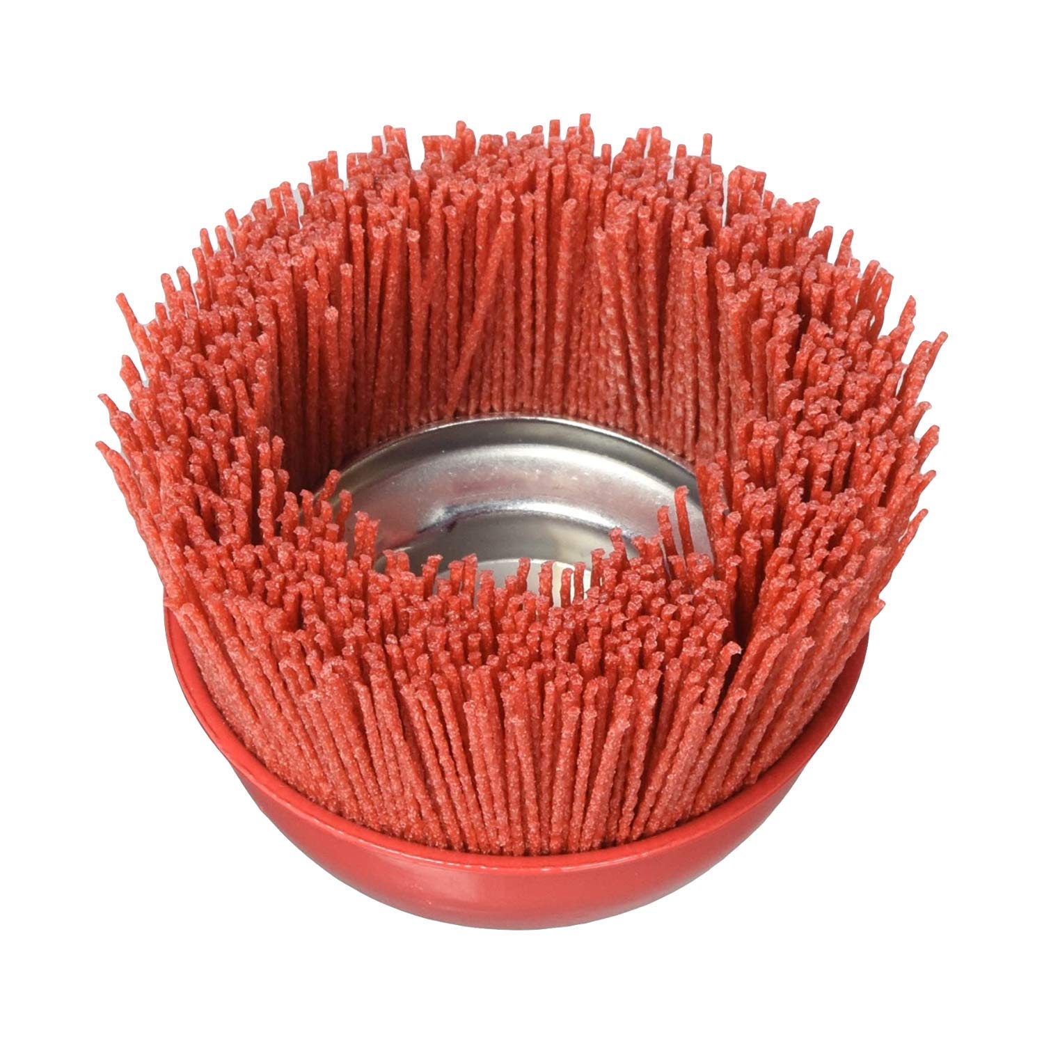 Al's Liner Abrasive 180 Grit Nylon Bristle Cup Brush - 4 Inch - Safe for Use on Metal, Wood, Aluminum and Plastic Surfaces (TOOR4)