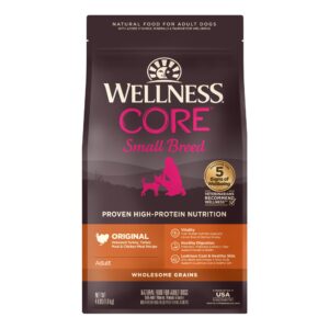 wellness core wholesome grains small breed original recipe, 4 pound bag