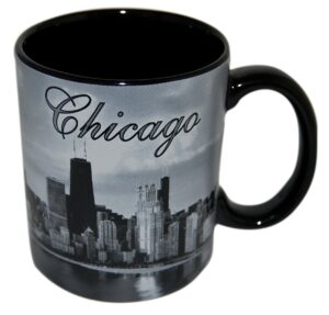 city of chicago at night, skyline coffee mug- made by citydreamshop