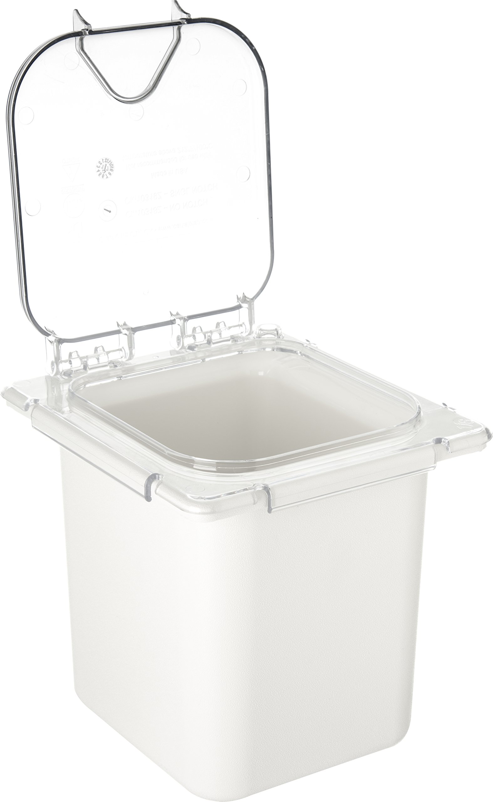 Carlisle FoodService Products CFS CM10318Z07 Coldmaster EZ Access Lid, 1/6 Size, 0.9" Height, 7" Width, 6.5" Length, Polycarbonate (PC), Clear (Pack of 2)