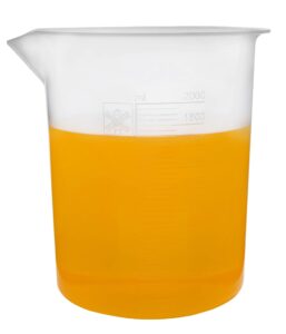 2000ml plastic beaker - premium polypropylene, 50ml graduations - autoclavable