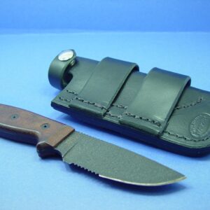 Fits Ontario Rat 3, 7" Handmade Fixed Blade Knife Holder, Dyed Black