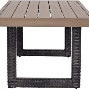 Crosley Furniture Beaufort Beaufort All Weather Rattan Wicker Outdoor Coffee Table for Patio, Deck, Porch, Brown