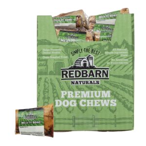 redbarn meaty bones, all-natural single-ingredient chews | great for aggressive/power chewers, small (pack of 5)