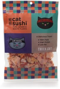 cat sushi bonito flakes, thick cut, 0.7 oz