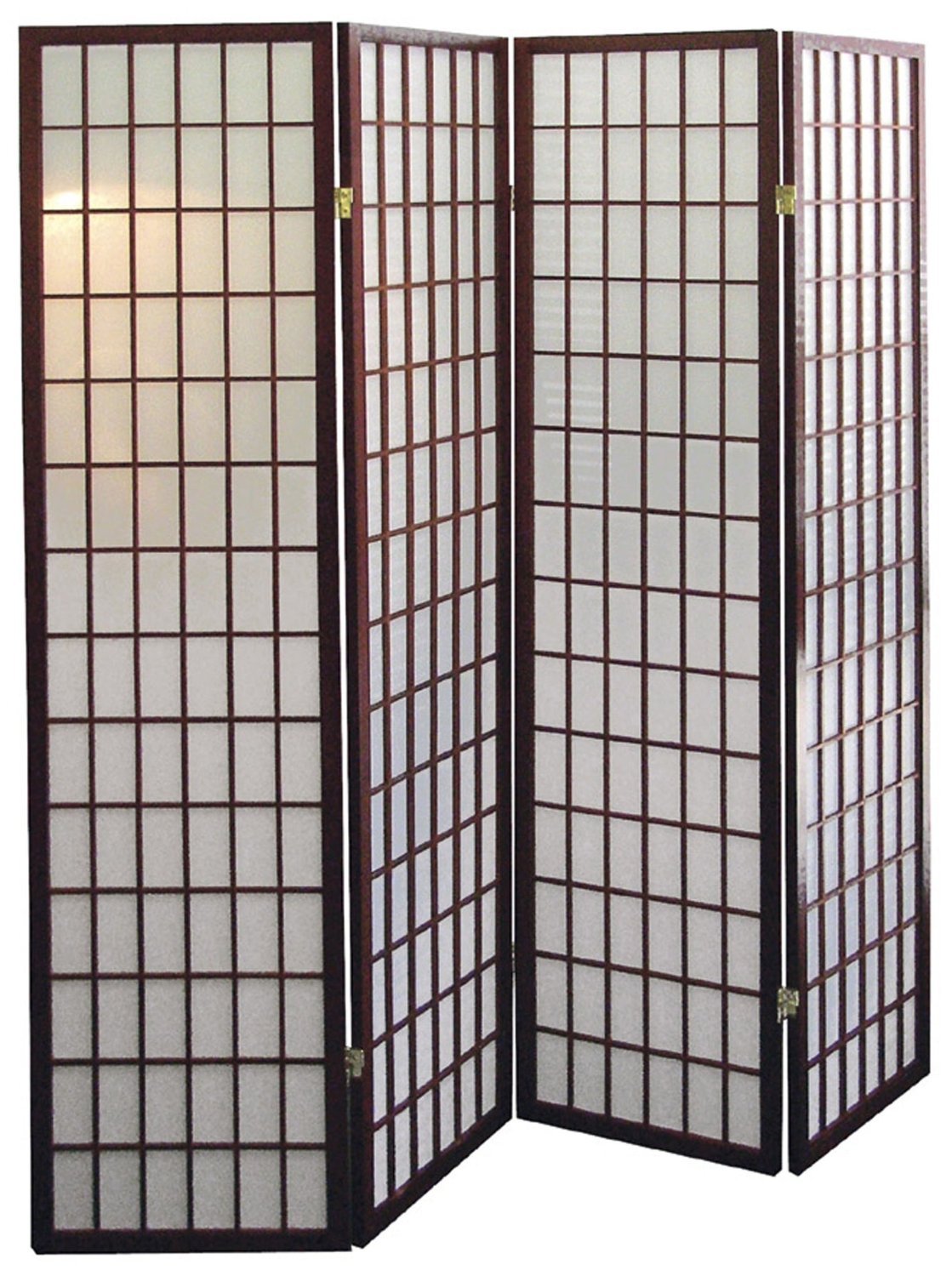 SQUARE FURNITURE Panel Shoji Screen Room Divider 3-10 Panel (4 Panel, Black, White, Cherry, Natural)