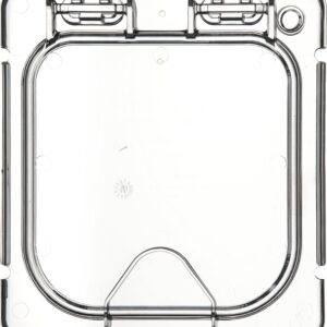 Carlisle FoodService Products CFS CM10318Z07 Coldmaster EZ Access Lid, 1/6 Size, 0.9" Height, 7" Width, 6.5" Length, Polycarbonate (PC), Clear (Pack of 2)