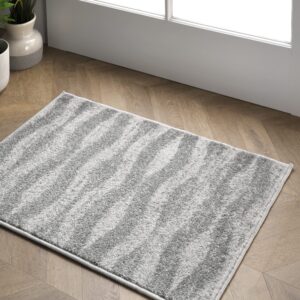 nuloom 3' x 5' performance indoor area rug, non-shed, power loomed high-traffic area rug for living room, bedroom, home, tristan grey