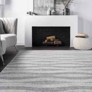 nuLOOM 3' x 5' Performance Indoor Area Rug, Non-Shed, Power Loomed High-Traffic Area Rug for Living Room, Bedroom, Home, Tristan Grey