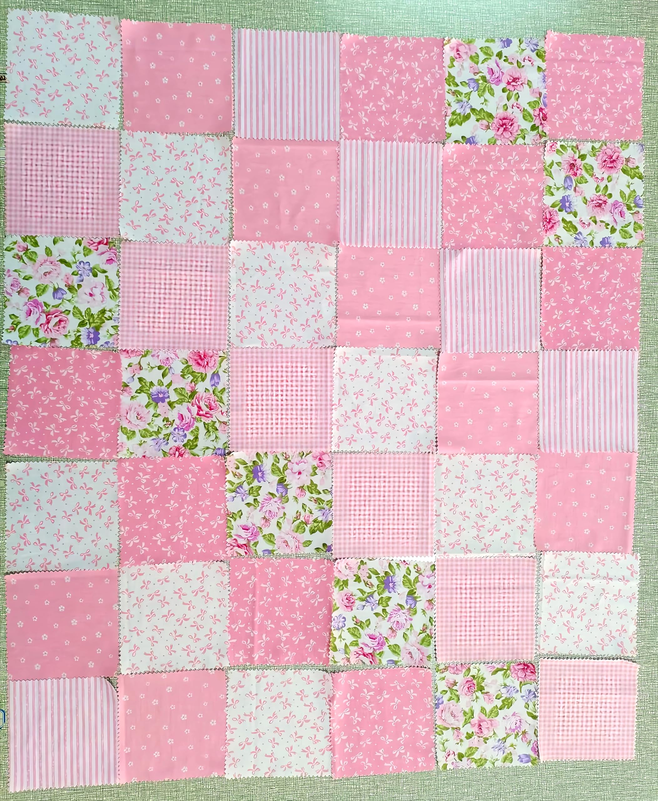 iNee Pink Fat Quarters Fabric Bundles, Quilting Fabric for Sewing Craft, 18x22 inches, (Pink)