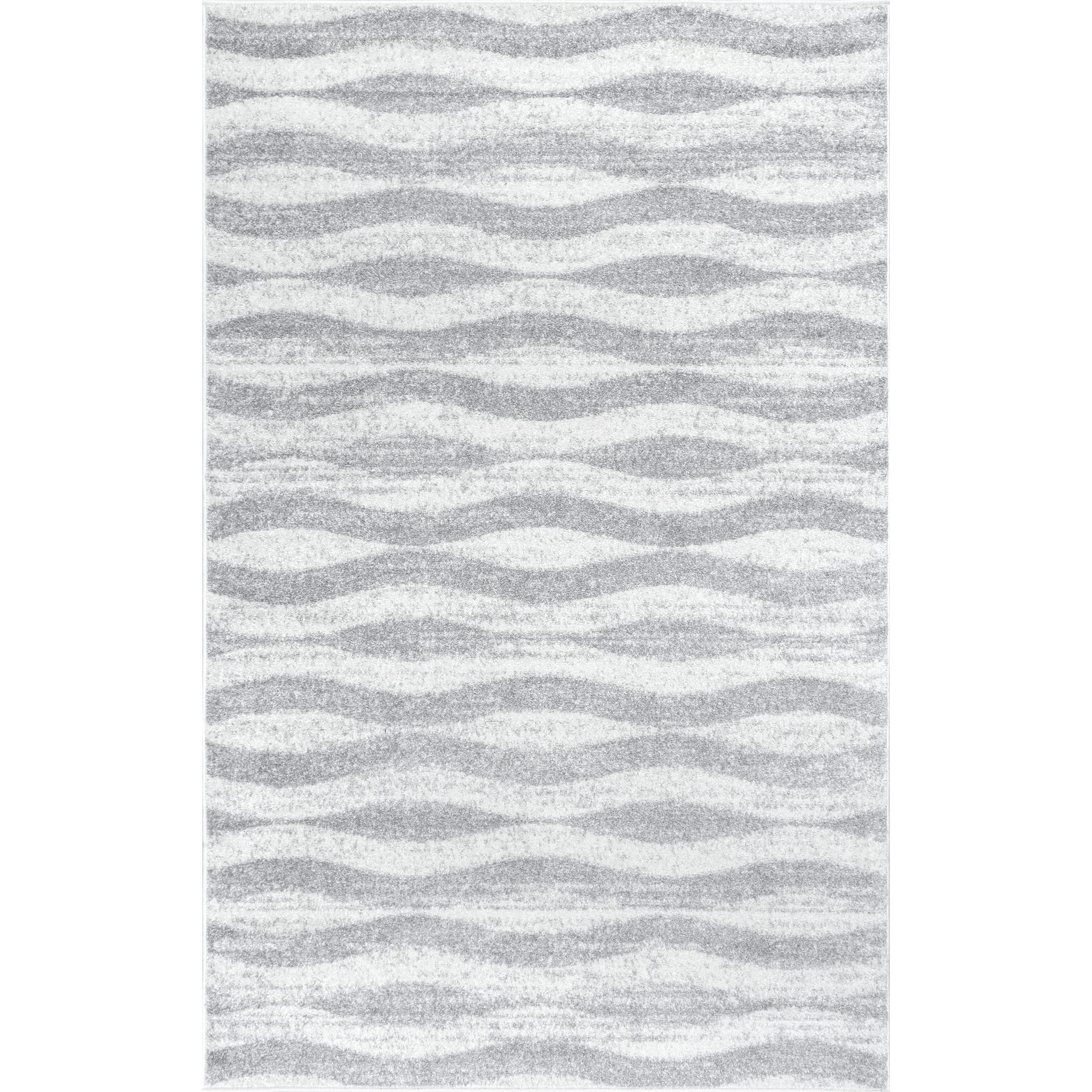 nuLOOM 3' x 5' Performance Indoor Area Rug, Non-Shed, Power Loomed High-Traffic Area Rug for Living Room, Bedroom, Home, Tristan Grey