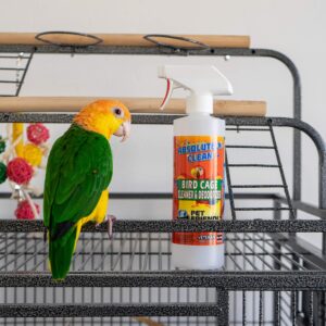 Absolutely Clean Amazing Bird Cage Cleaner and Deodorizer - Just Spray/Wipe - Safely & Easily Removes Bird Messes Quickly and Easily - Made in The US 16oz Spray (Pack of 1)