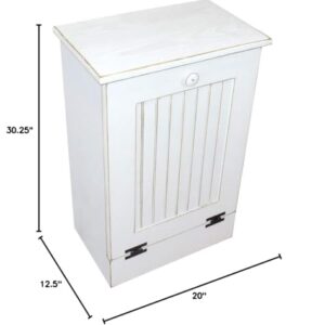 Sawdust City Solid Pine Tilt Out Trash Bin Holder (Old - Cottage White)