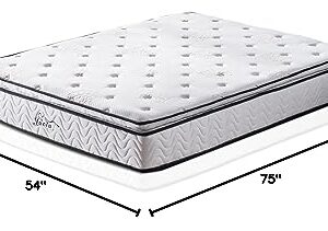 Jacia House Full Mattress 11.4 Inch Memory Foam Innerspring Independently Encased Coil Hybrid Mattress - Pillow Top Mattress - Bed in a Bag -Full