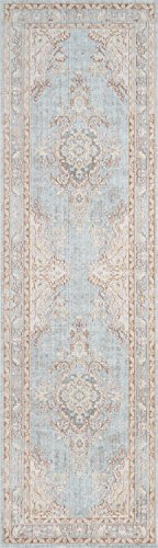 Momeni Rugs Isabella Traditional Medallion Flat Weave Area Rug, 9'3" X 11'10", Blue