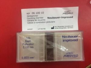 cell counting chamber brightline 06 100 10 neubauer improved marienfeid lab cellware