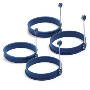 happy sales hssrr4, silicone round pancake/egg rings, 4 pieces