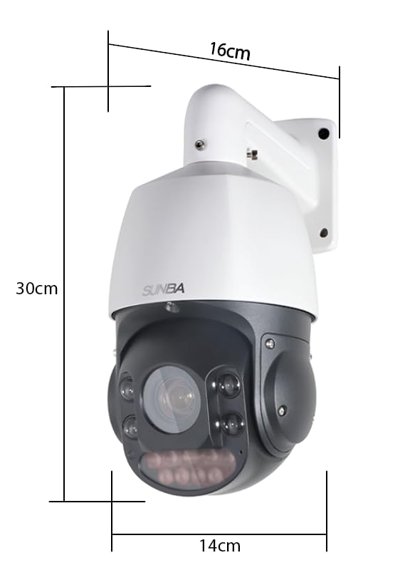 SUNBA 4K 8MP PTZ Camera Outdoor, IP PoE+ Security Dome, 20X Optical Zoom, Two Way Audio &Built-in TF Card Slot, 24x7 Automatic PTZ Tour, Night Vision up to 328ft (405-D20X 4K)