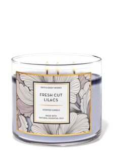 bath & body works 3-wick candle in fresh cut lilacs