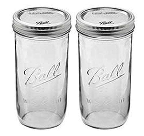 Ball 24 oz Jar, Wide mouth, 24 ounce (Pack of 2),Clear