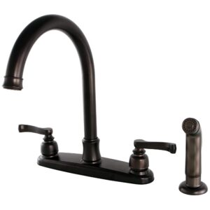 kingston brass fb7795flsp royale 8-inch centerset kitchen faucet, oil rubbed bronze