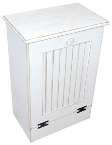 sawdust city solid pine tilt out trash bin holder (old - cottage white)