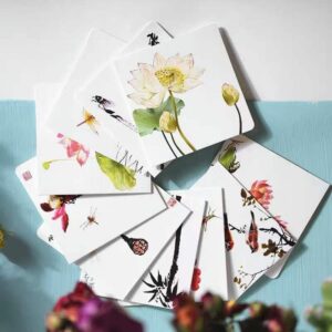 Jinsully Featuring Hand-Drawn Thank You Card： Assorted Blank All-Occasion Note Cards (Flowers Series)