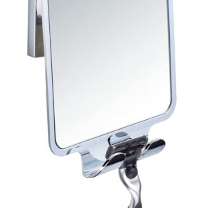 WENKO 22693100 Vacuum-Loc® Cosmetic Mirror Quadro, Acrylonitrile-Butadiene-Styrene (ABS), 14 x 19.5 x 8 cm, Shiny