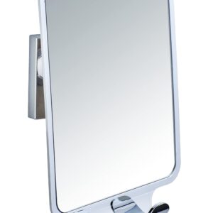 WENKO 22693100 Vacuum-Loc® Cosmetic Mirror Quadro, Acrylonitrile-Butadiene-Styrene (ABS), 14 x 19.5 x 8 cm, Shiny