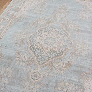 Momeni Rugs Isabella Traditional Medallion Flat Weave Area Rug, 9'3" X 11'10", Blue