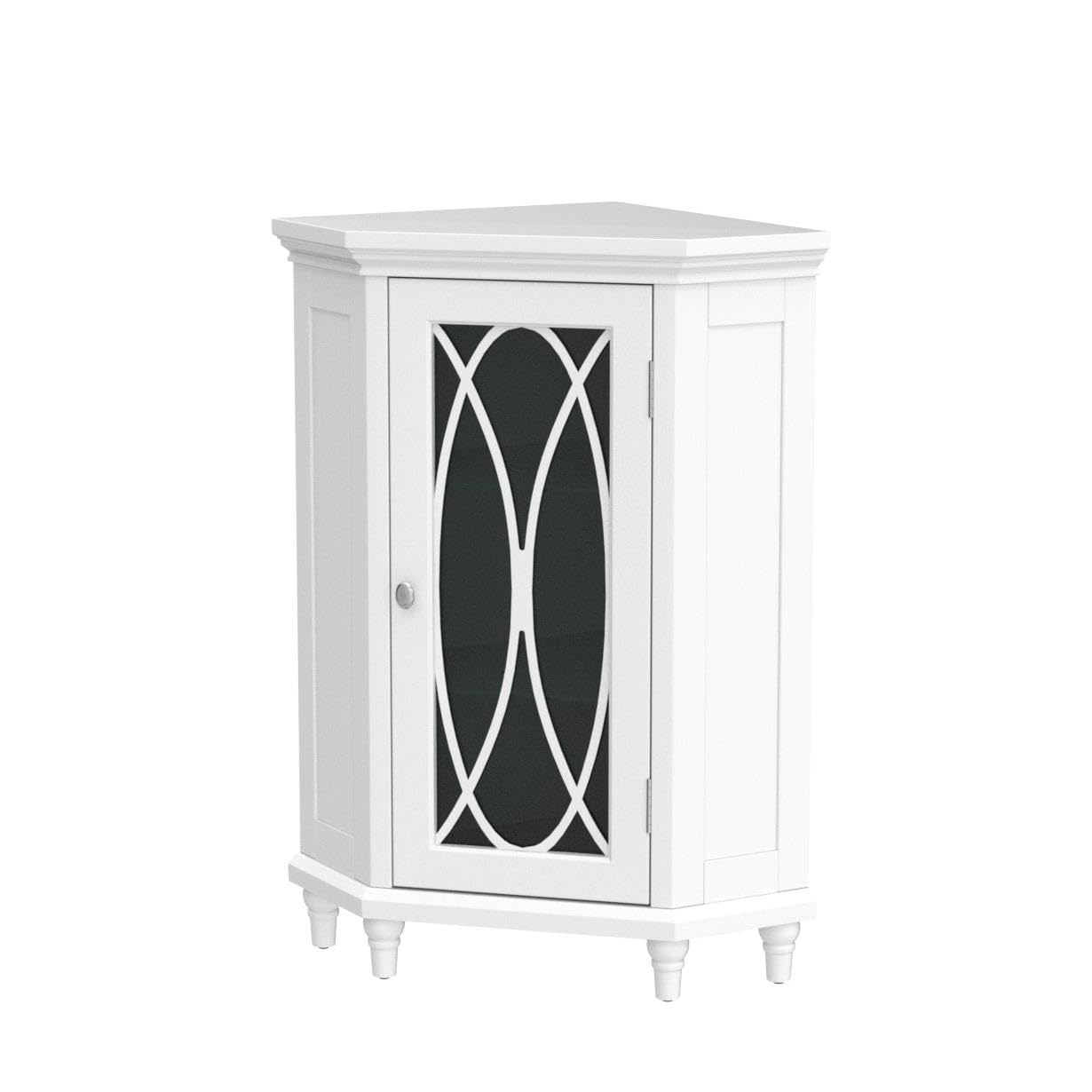 Teamson Home Neal Storage, Round Trim Corner Cabinet