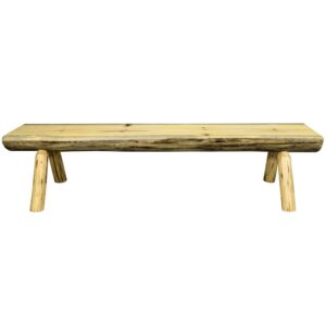 Montana Woodworks Montana Collection Wood Log Bench, 6 Foot, Exterior Finish