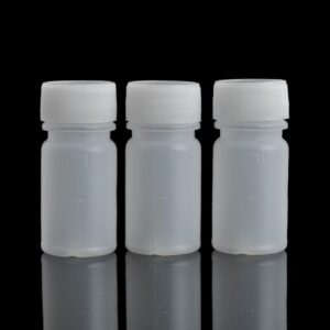 bezall 100pcs 10ml pe plastic empty small mouth graduated lab chemical container reagent bottle sample sealing liquid medicine bottles