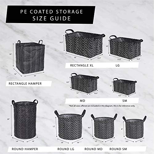 DII Laundy Collection, PE Coated Collapsible Bin, Gray Lattice, Laundry Hamper