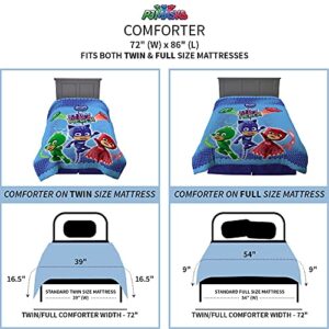 Franco Kids Bedding Super Soft Microfiber Reversible Comforter, Twin/Full, PJ Masks