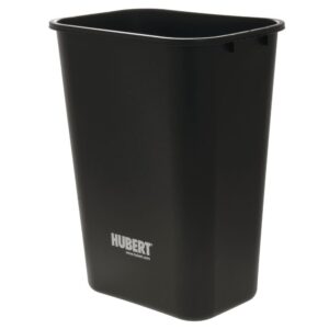 hubert trash can 41 qt black plastic - 15 1/4" l x 11" w x 20" h