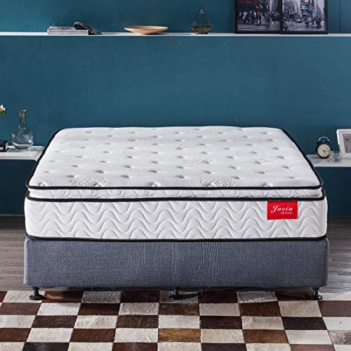 Jacia House Full Mattress 11.4 Inch Memory Foam Innerspring Independently Encased Coil Hybrid Mattress - Pillow Top Mattress - Bed in a Bag -Full