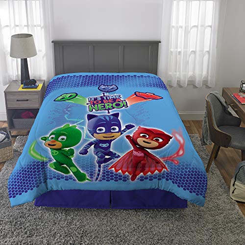 Franco Kids Bedding Super Soft Microfiber Reversible Comforter, Twin/Full, PJ Masks