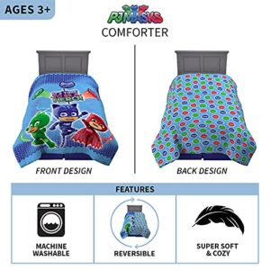 Franco Kids Bedding Super Soft Microfiber Reversible Comforter, Twin/Full, PJ Masks