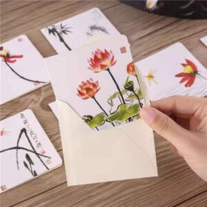 Jinsully Featuring Hand-Drawn Thank You Card： Assorted Blank All-Occasion Note Cards (Flowers Series)