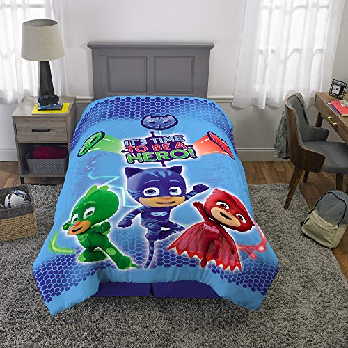 Franco Kids Bedding Super Soft Microfiber Reversible Comforter, Twin/Full, PJ Masks