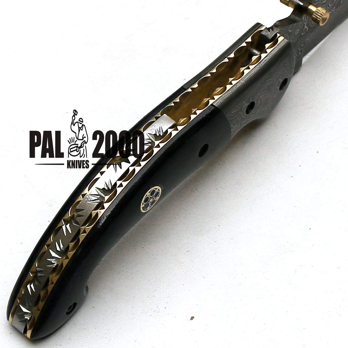 PAL 2000 KNIVES Handmade Damascus Steel Folding Pocket Knife PO-8736