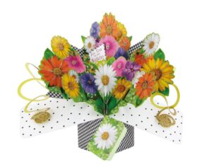 birthday flowers pop-up greeting card original second nature 3d pop up cards