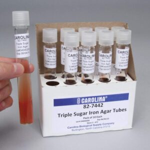 triple sugar iron agar, slant, prepared media tubes, pack of 10