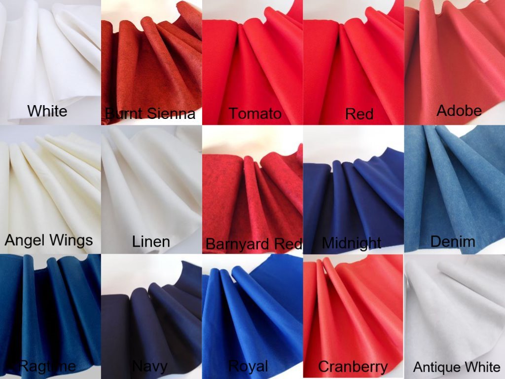 15 Red White Blue Patriotic 9"X12" Merino Wool Blend Felt Sheets Collection - OTR felt