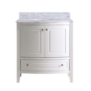 Laviva Estella 32 - White Cabinet White Carrara Marble Countertop