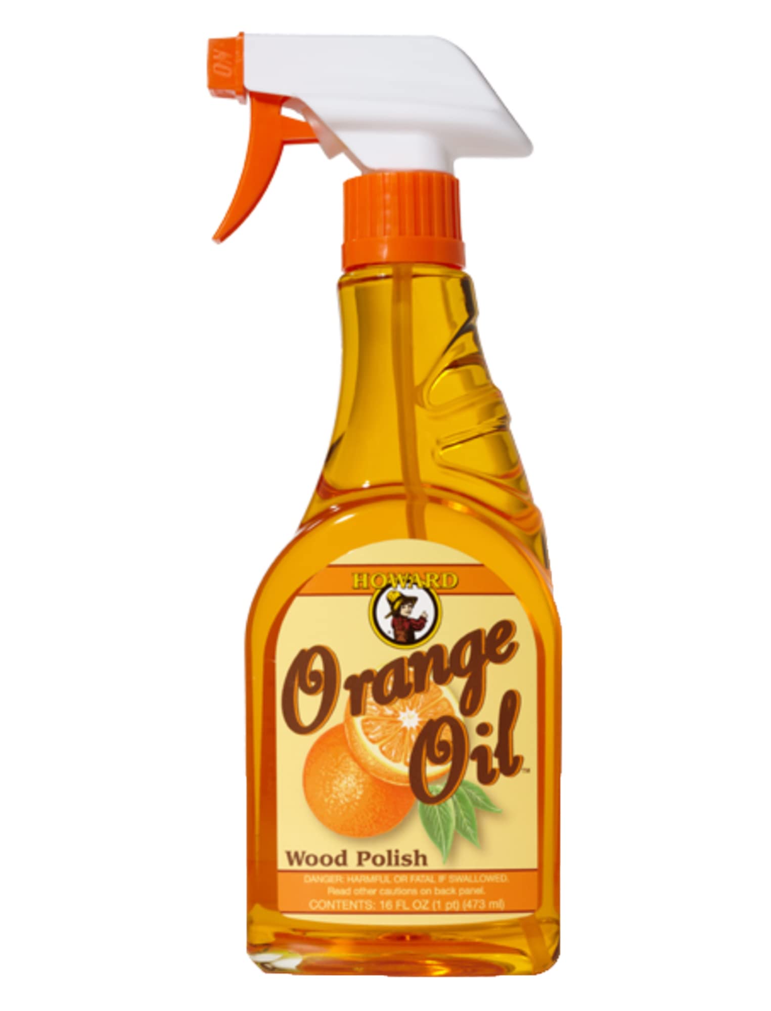 Howard Orange Oil 16 Ounce Two Bottles, Orange Wood Cleaner, Antique Wood Conditioner