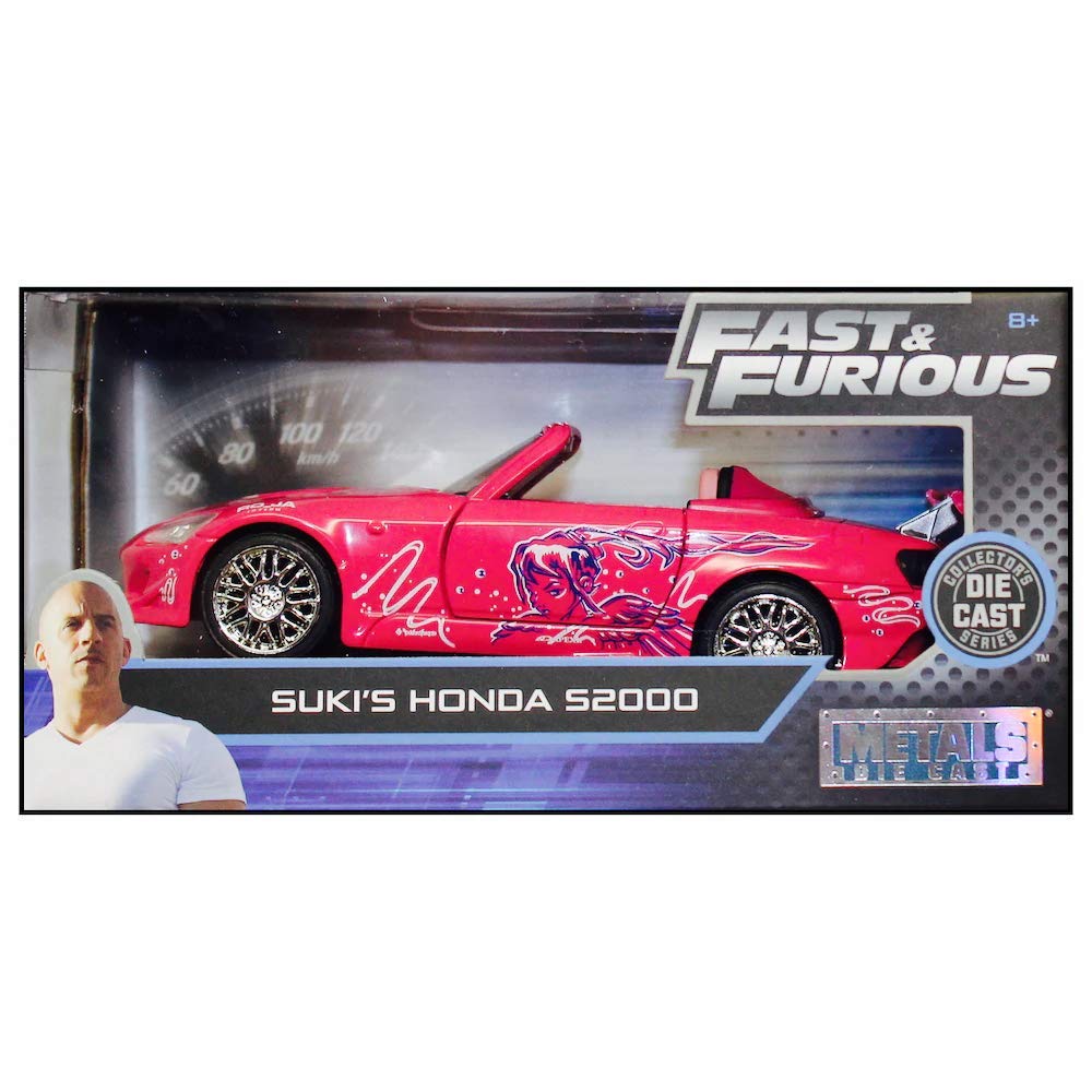 Jada Toys Model Compatible with Suki S Honda S2000 Fast & Furious Pink Graphic 1:32 DIECAST JADA97610