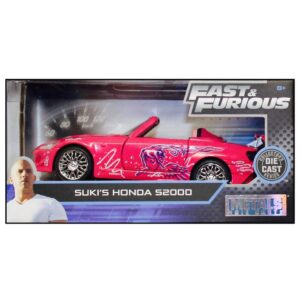 jada toys model compatible with suki s honda s2000 fast & furious pink graphic 1:32 diecast jada97610