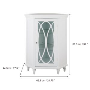 Teamson Home Neal Storage, Round Trim Corner Cabinet